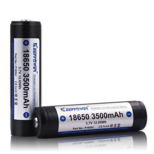 KeepPower Protected 18650 Rechargeable Li-ion Battery 3500mAh P1835J ...