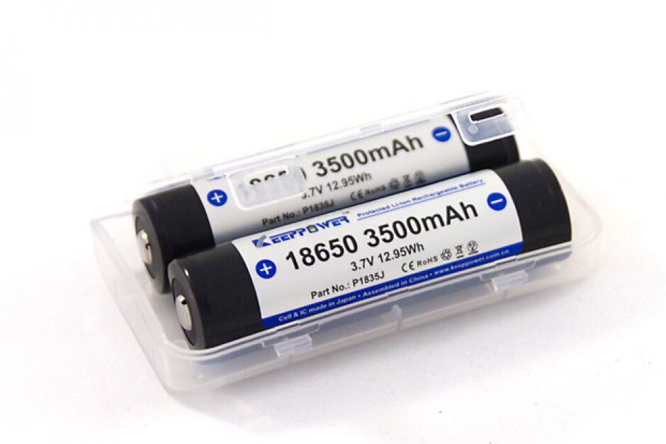 KeepPower Protected 18650 Rechargeable Li-ion Battery 3500mAh 3.7V P18 ...